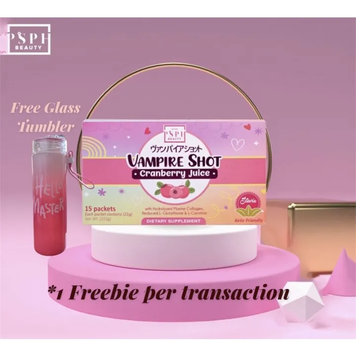 【Spot in Manila】Vampire Shot Cranberry Juice(15sachets)by PSPH BEAUTY ...