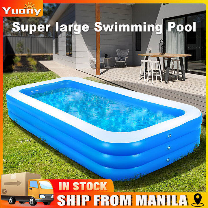 【Manila 24 hours delivery】 150cm/180cm Outdoor Swimming Pool 3 Layers ...