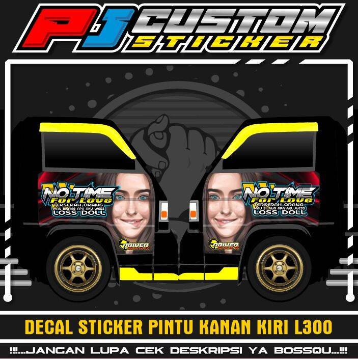 sticker decal pintu samping kanan kiri pickup L300 / stiker decal pintu ...