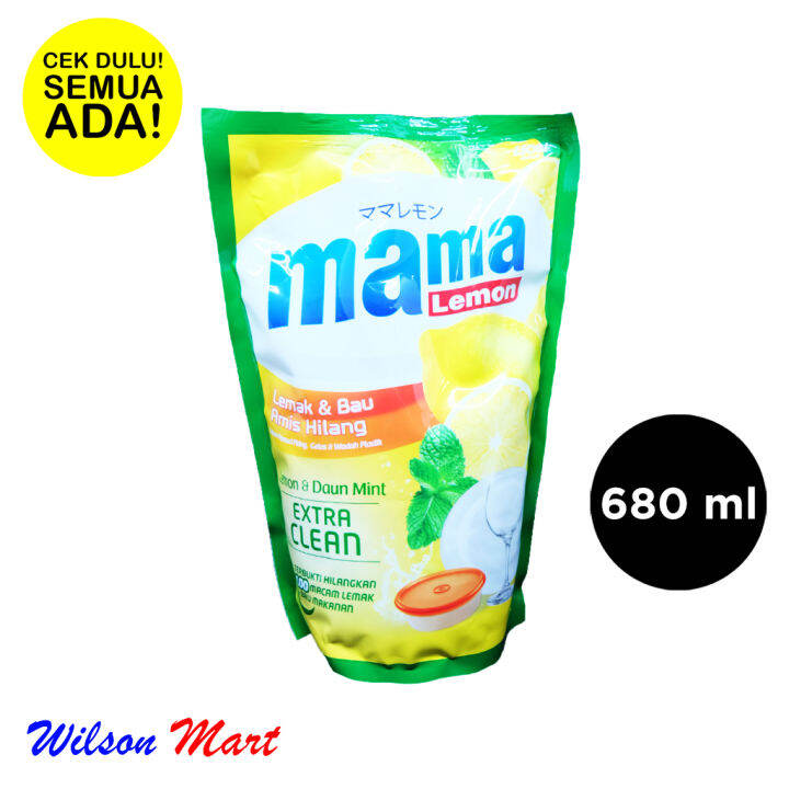 MAMA LEMON EXTRA CLEAN FRESH LEMON 680 ML REFILL | Lazada Indonesia