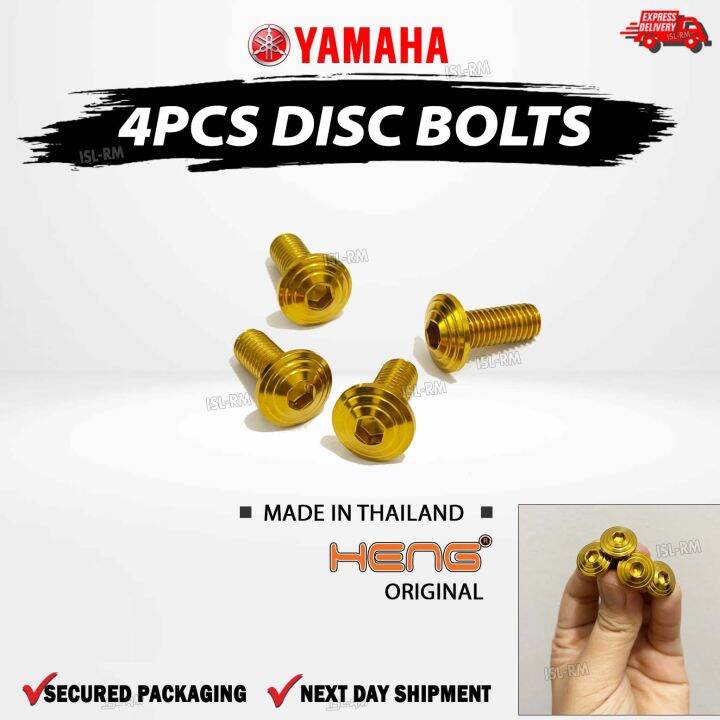Original Heng Bolts 4pcs SET Yamaha Disc Bolts Gold Made In Thailand ...