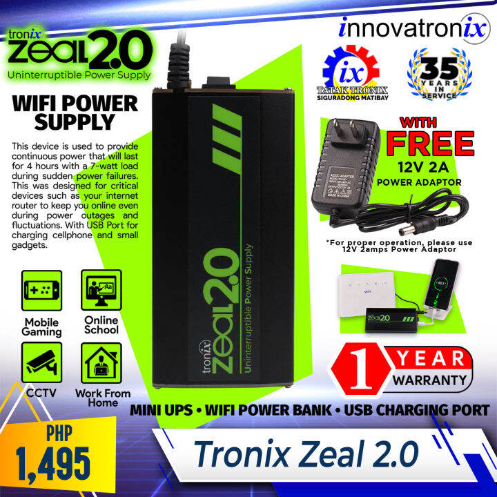 Innovatronix / Tronix Zeal 2.0 - Wifi UPS Router UPS DOST Tested Mini ...