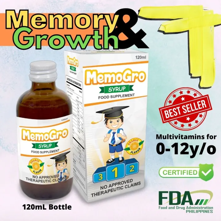 MemoGro Multivitamins for Kids, Memory Enhancer, Growth Booster, Energy ...