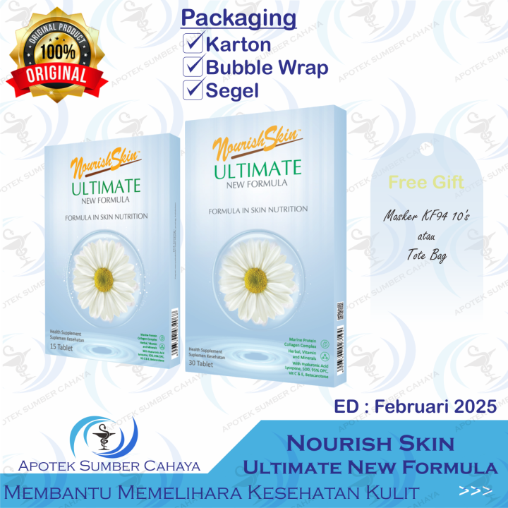 NOURISH SKIN ULTIMATE NEW FORMULA (isi 15's dan 30's) | Lazada Indonesia
