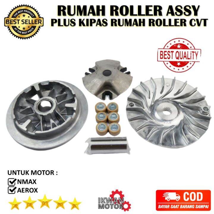 Rumah Roller Assy Plus Kipas Rumah Roller CVT Yamaha Nmax & Aerox - 2DP ...