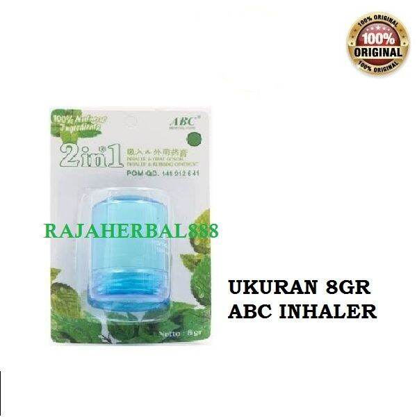 INHALER ABC MENTHOL 2 IN 1 8GR / INHALER MENTHOL ABC KEMASAN KECIL 8GR ...