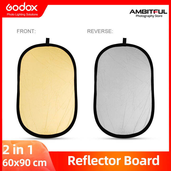 GODOX 2in1 60 x 90cm Gold and Silver Portable Collapsible Light Oval ...