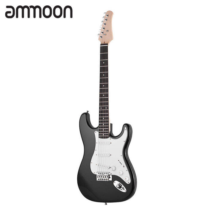 ammoon Electric Guitar Solid Wood Paulownia Body Maple Neck 21 Frets 6 ...