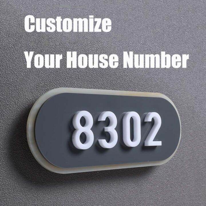 Customize House Numbers Acrylic Adhesive Door Number Stickers Address ...