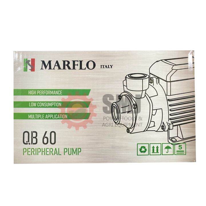 M. Aqua Booster Pump Peripheral Jet Elettro Pump 0.5HP QB-60 Marflo ITALY QB60 | Lazada PH