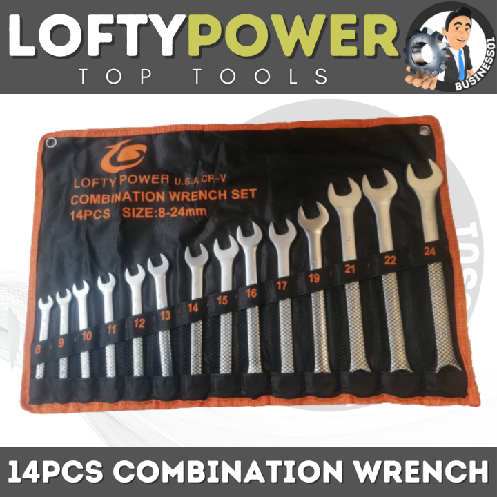 Business01 Lofty Power 14Pcs Combination Wrench 8-24Mm Open Wrench ...