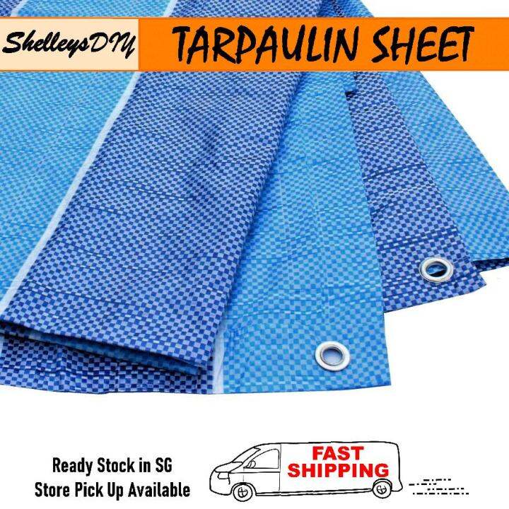 Tarpaulin Sheet / Canvas Sheet Blue & White Waterproof Construction ...