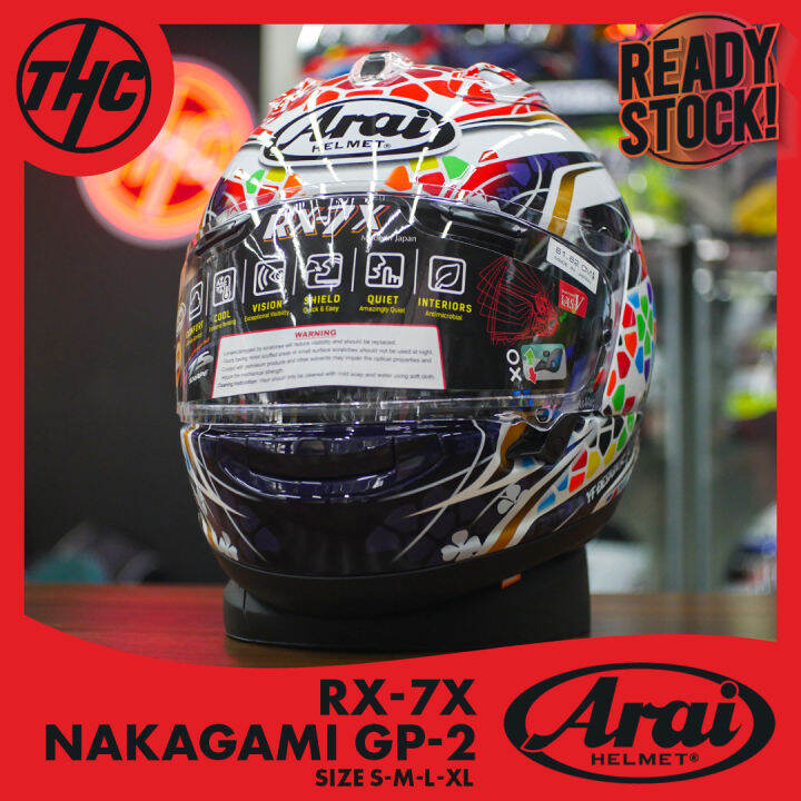 ARAI RX-7X RX7X NAKAGAMI GP 2 | Lazada Indonesia