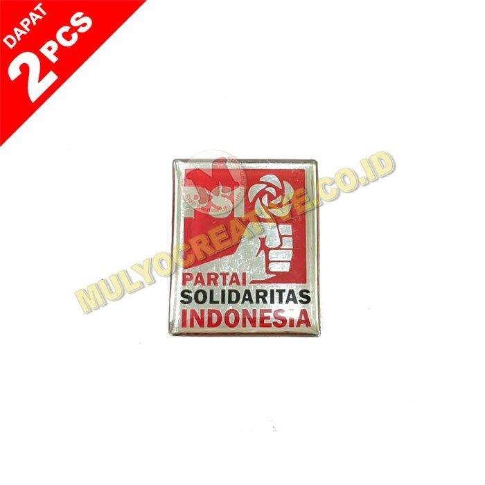 Pin Partai PSI Model Kotak Warna Silver Pin Bros Logo Partai PSI Warna ...