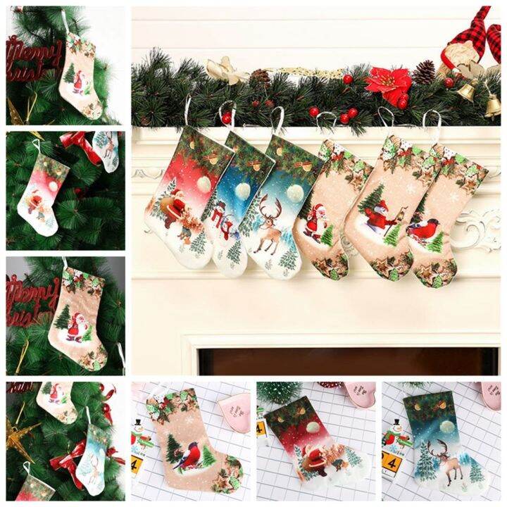 Cbhhh ซานตาคลอสถุงเท้าแขวนอุปกรณ์ตกแต่งงานปาร์ตี้ปีซานต้ากระสอบของตก ...