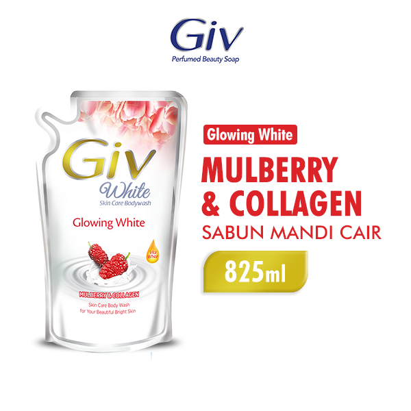 GIV White Sabun Mandi Cair Mulberry Pouch 825ML | Lazada Indonesia