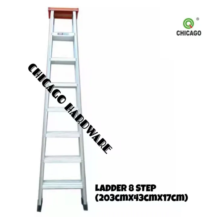 ALUMINUM LADDER (8 STEP) A-TYPE (203X43X17CM) | Lazada PH