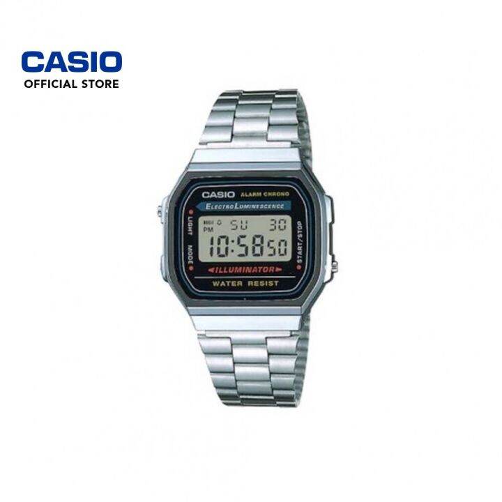 Casio Vintage A168WA-1 Silver Stainless Steel Band Men Watch / Women ...
