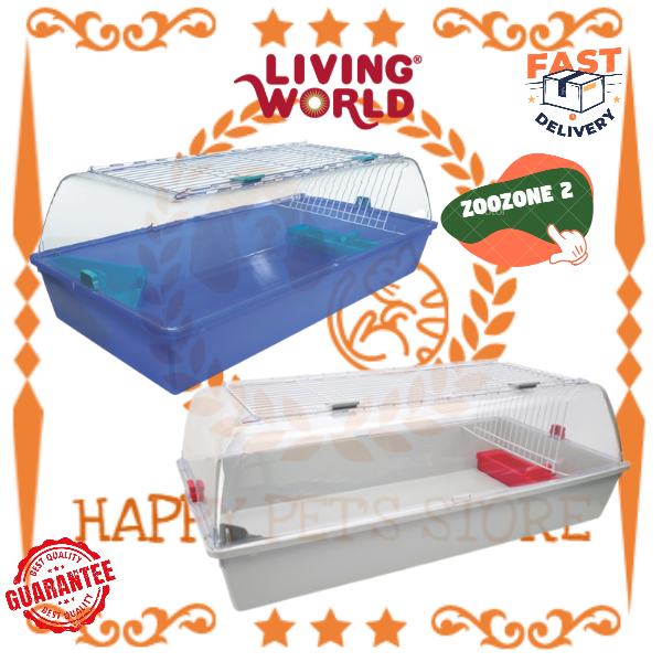 (Ready Stock) Living World Zoozone 2 - Dark Blue/Grey small animal habitat/cage | Lazada
