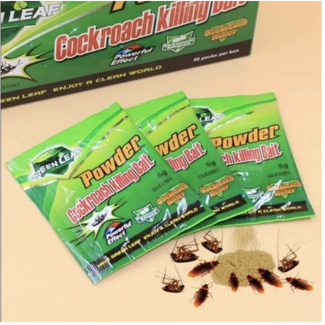 Green Live Powder Cockroach Killing Bait 1 Piece Pests Insect Bugs ...