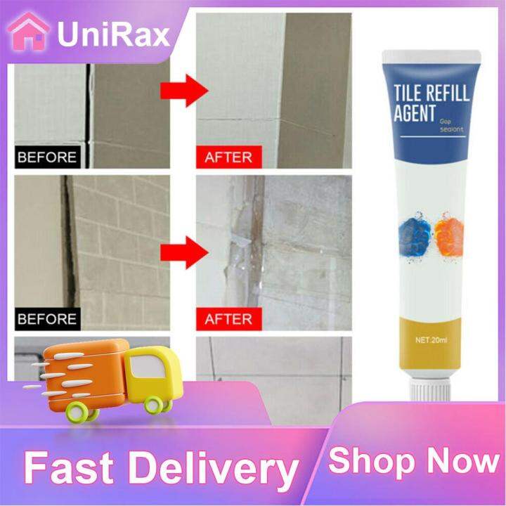 【UniRax】 Waterproof Ceramic Tile Gap Repair Agent Pen White for Cracks ...