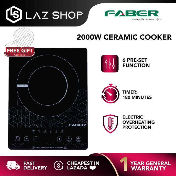 Faber 2000W Ceramic Cooker | FCC XERA MF30 | FCC XERA SF20 | Lazada