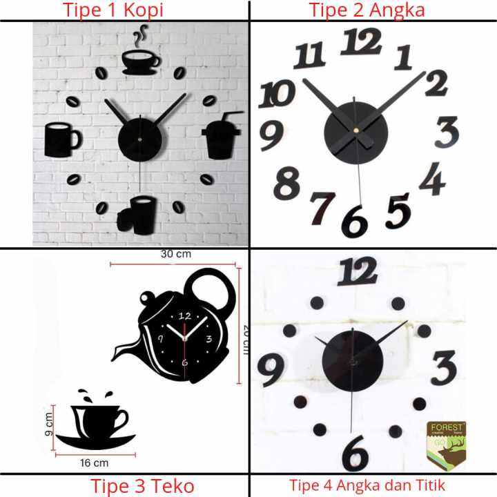 Jam dinding DIY Giant Wall Clock Berbagai Model Dan Kreasi | Lazada ...