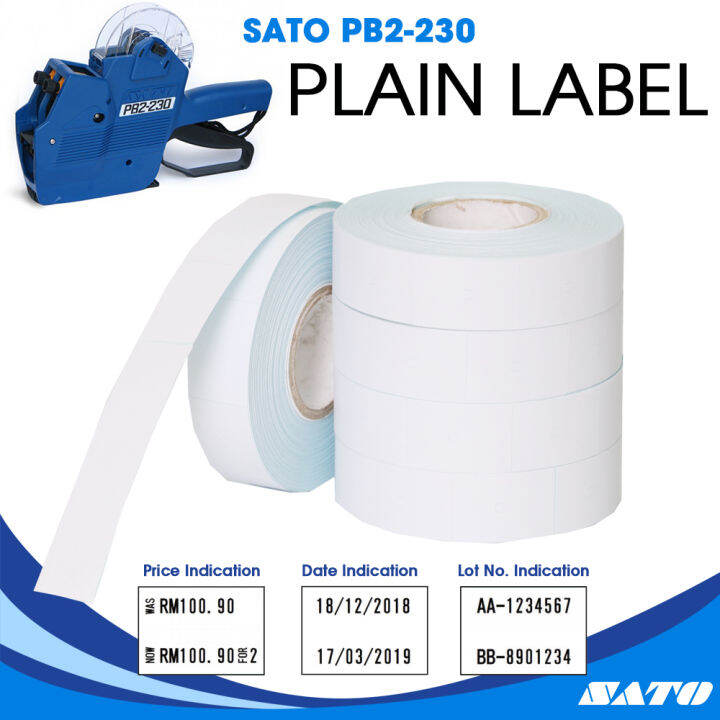 Sato PB2-230 Plain Label (10 rolls per pack) | Lazada PH