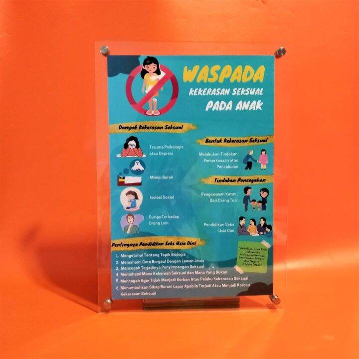 Poster Akrilik Stop Kekerasan Seksual pada Anak | Lazada Indonesia