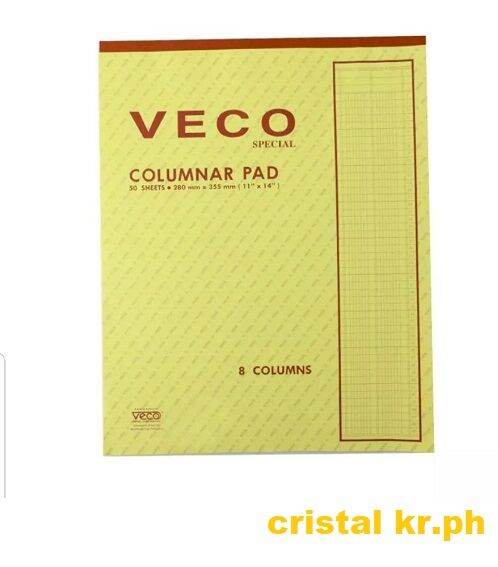 Columnar Pad (8 Columns) 11x14 Veco 50sheets per pad | Lazada PH