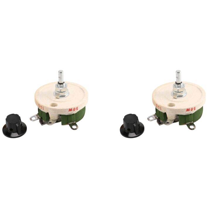 50W 10 Ohm Ceramic Potentiometer Variable Taper Pot Resistor Rheostat ...