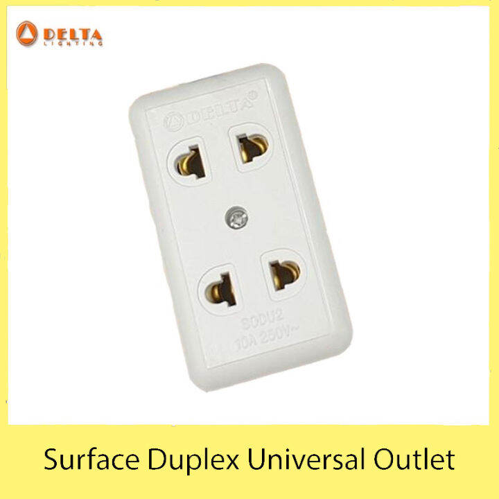 Delta Lighting Surface Duplex Universal Outlet(SOLD PER PIECE) | Lazada PH