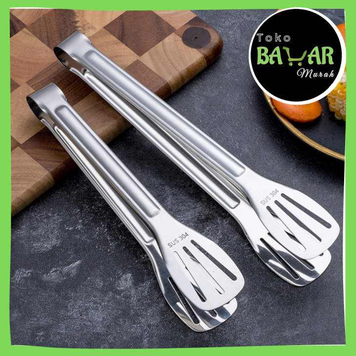 Capitan Makanan Stainless Steel / Pencapit Gorengan dan Kue Stainless ...