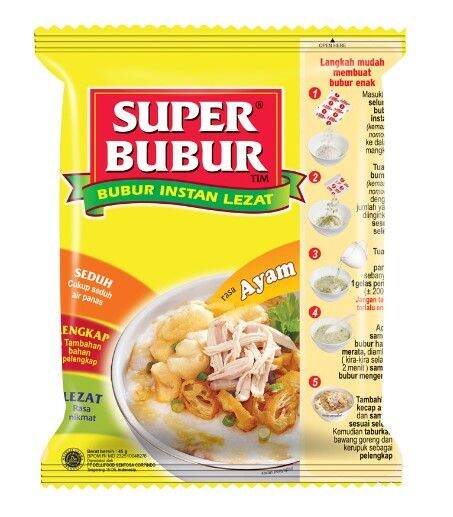 Super Bubur Rasa Ayam 45g Indonesia Instant Chicken Porridge | Lazada PH