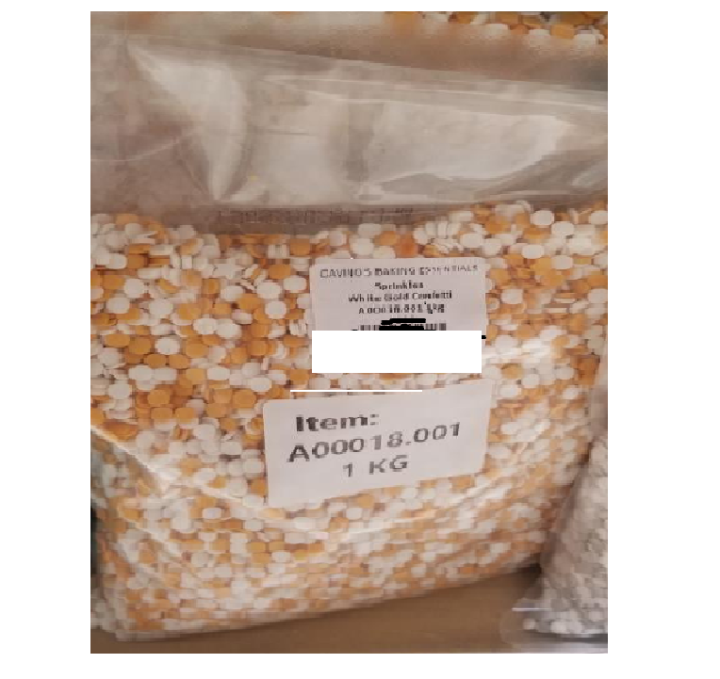 Baking Essentials Sprinkles White Gold Confetti A00018.001 1kilo | Lazada PH