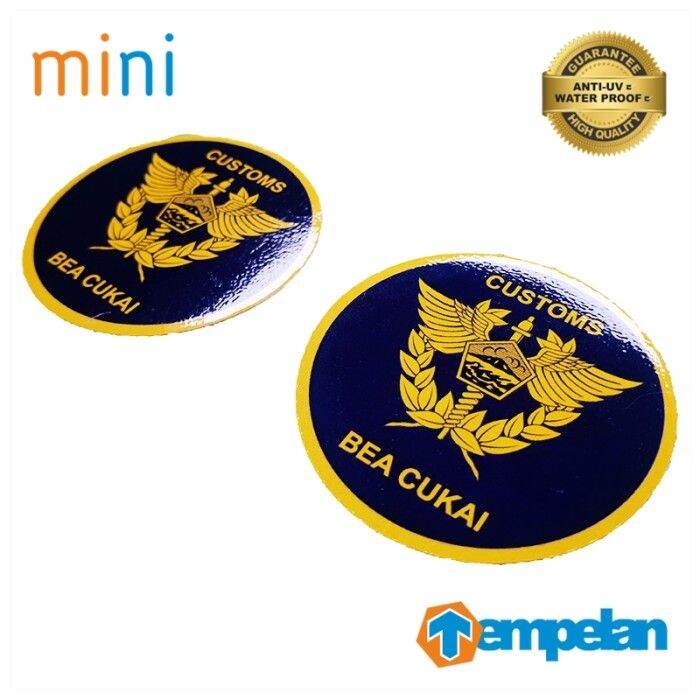STIKER MINI BEA CUKAI CUSTOMS | Lazada Indonesia