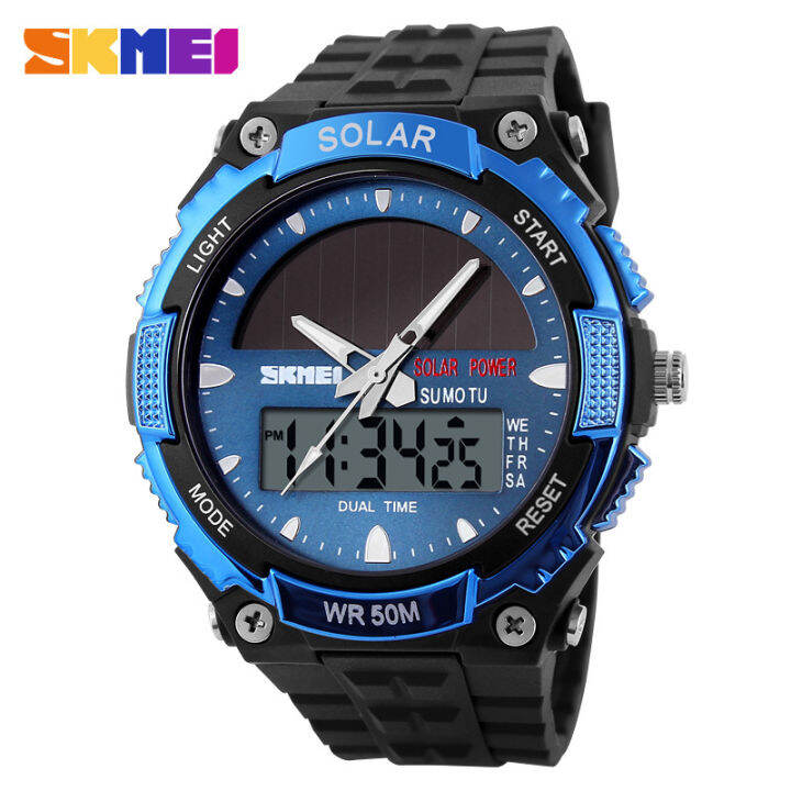 SKMEI Men's Solar Energy Meter Waterproof Outdoor Electric Watch ...
