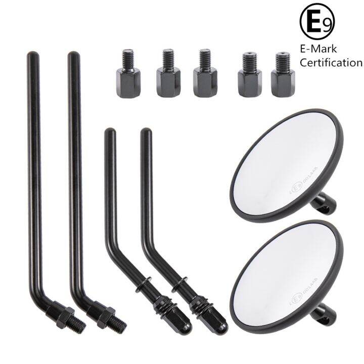 Universal 4 Quot Round Motorcycle Rearview Side Mirrors Classic Retro