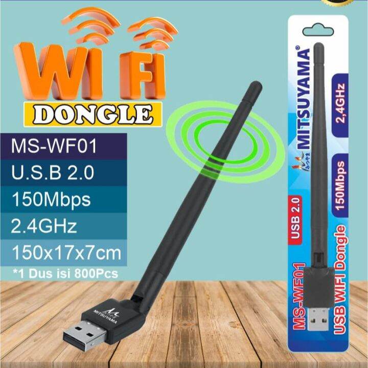 USB WIFI DONGLE STB MITSUYAMA WIRELESS ADAPTER ANTENA WIFI PC 150Mbps | Lazada Indonesia
