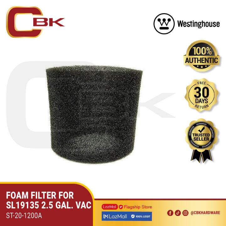 Stanley 20-1200A Foam Filter For 2.5Gallon Vacuum Model SL19135P ...