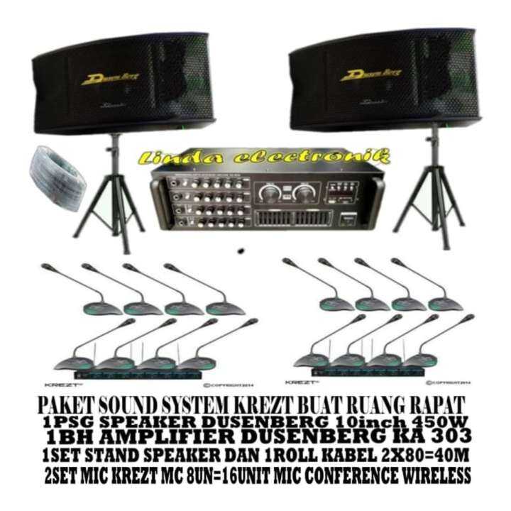 Paket RUANG RAPAT KREZT 16MIC DAN SOUND SYSTEM 10inch | Lazada Indonesia