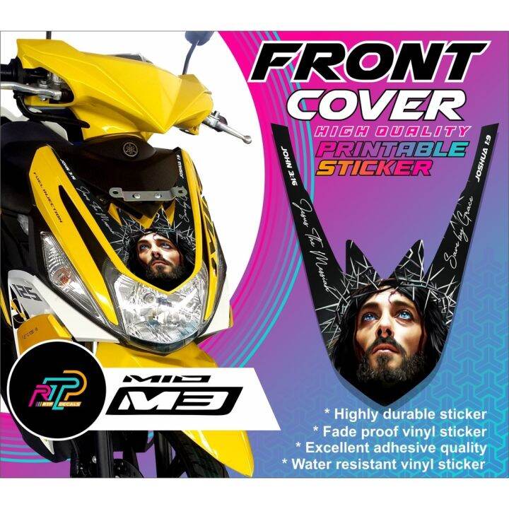 YAMAHA MIO M3 PRINTED FRONT COVER DECALS STICKER | Lazada PH