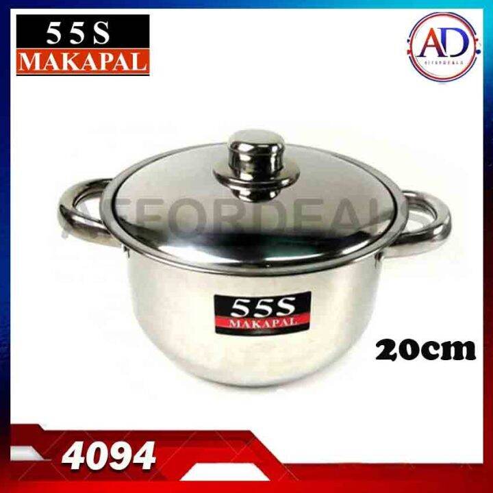 55S Makapal Stainless Casserole Pot (4094) | Lazada PH