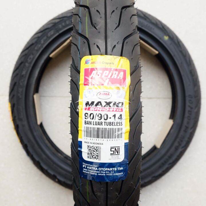Ban Tubeless ASPIRA 90/90-14 SPR38 TL Sepeda Motor Belakang Matic Ring 14 SPR 38 Maxio Murah ...