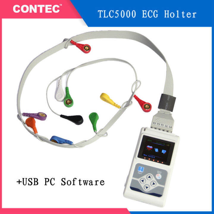 CONTEC 12 Channel 12 Lead ECG Holter Portable Dynamic Analyzer Recorder ...