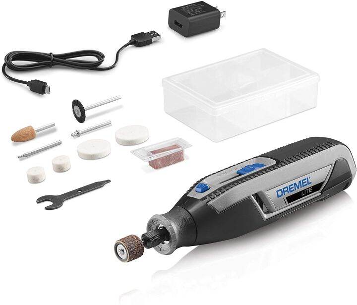 Dre mel Lite Cordless Rotary Tool 7760-N/10W Includes 10 Accessories ...