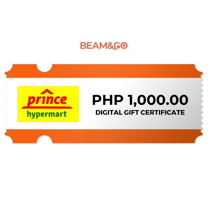 BeamAndGo Digital GC Prince Hypermart P1000 eGift | Lazada PH