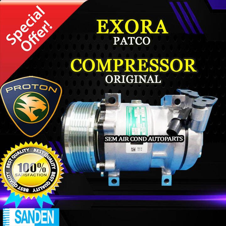 PROTON EXORA PATCO TYPE ORIGINAL SANDEN SD COMPRESSOR/ KOMPRESOR (CAR ...