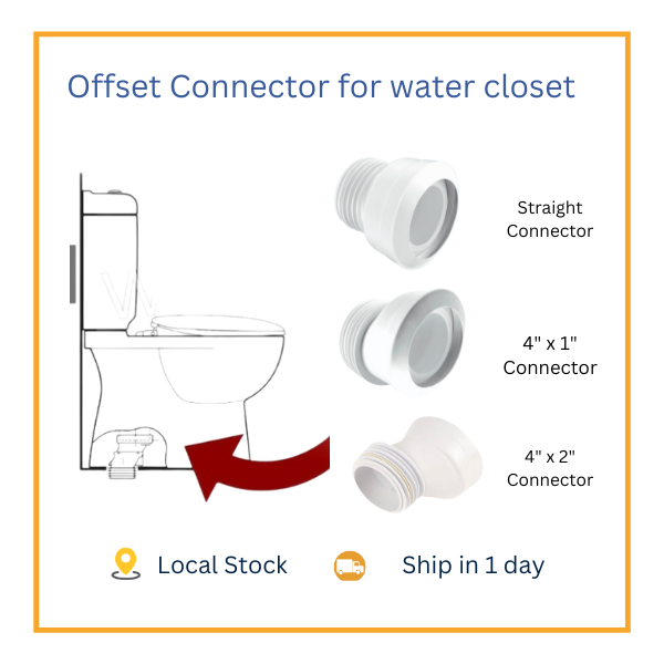 OFFSET PAN CONNECTOR for WC TOILET - STRAIGHT / 1 INCH / 2 INCH | Lazada