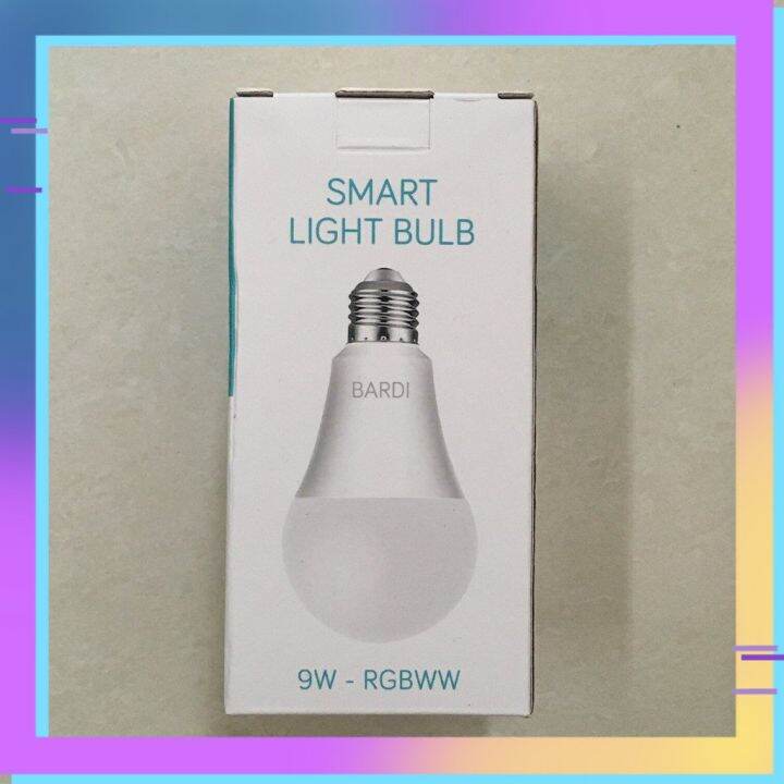 BARDI Smart LIGHT BULB RGB+WW 9W Wifi Wireless IoT for Home Automation ...